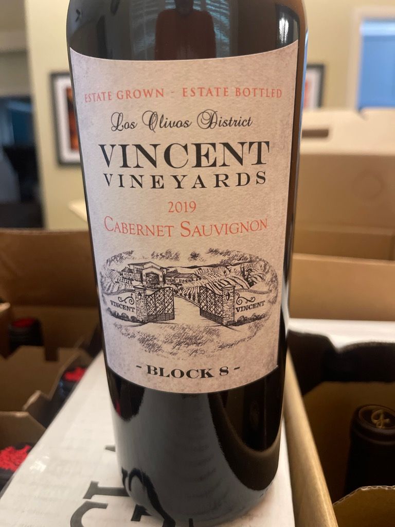 2019 Vincent Vineyards Cabernet Sauvignon Block 1, USA, California ...