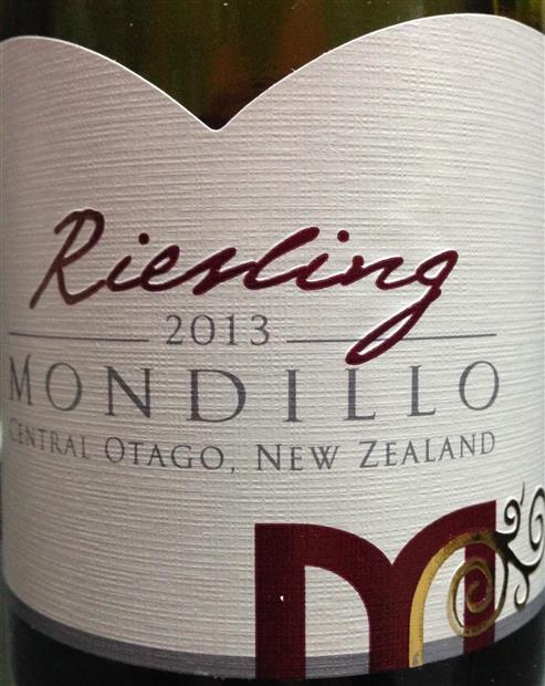 2013 Mondillo Riesling Mondillo Vineyard, New Zealand, South Island ...