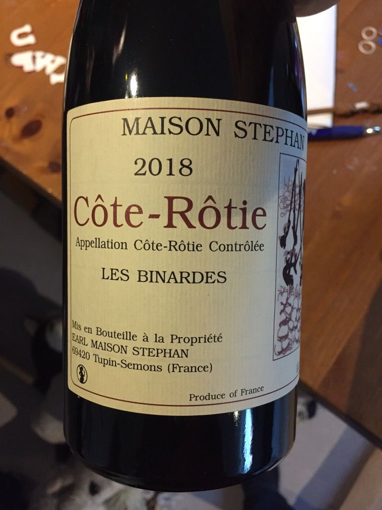 2018 Jean-Michel Stephan Côte-Rôtie Côteaux de Tupin, France, Rhône ...