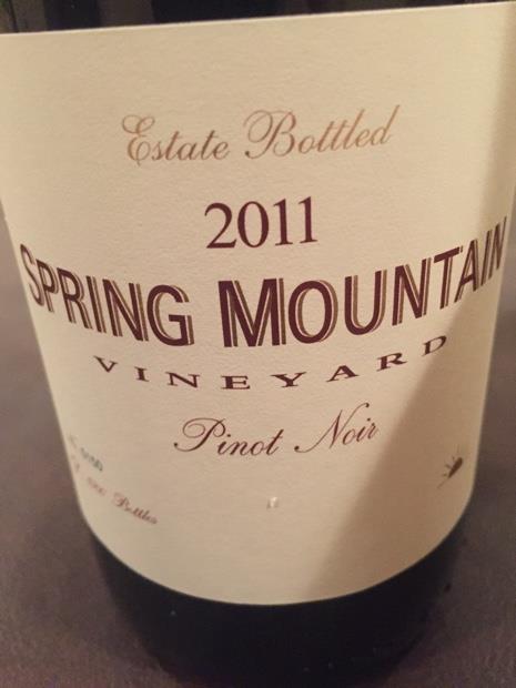 2011 Spring Mountain Vineyard Pinot Noir, USA, California, Napa Valley ...