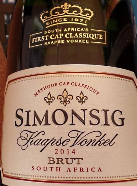 2014 Simonsig Kaapse Vonkel Brut Cap Classique, South Africa, Western ...