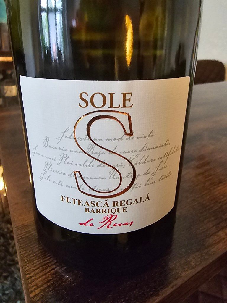 2023 Cramele Recaș Fetească Regală Sole Barrique, Romania, Banat, Recaș ...