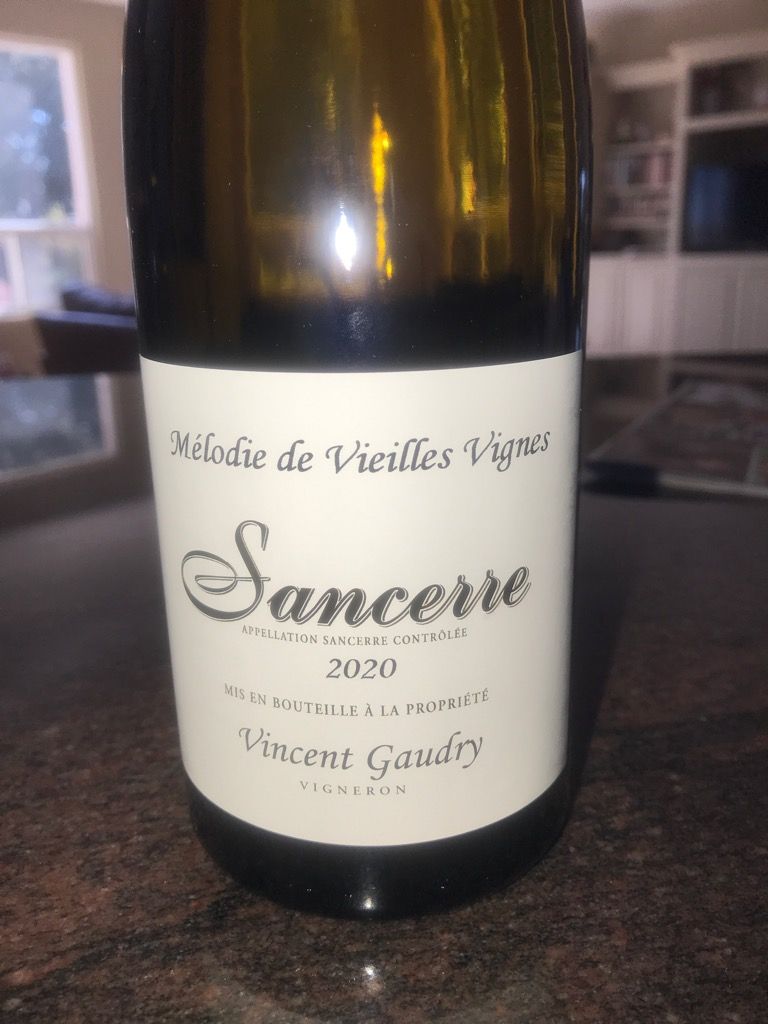 2020 Vincent Gaudry Sancerre "Mélodie de Vieilles Vignes", France ...