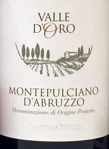 2014 Cantina Tollo Montepulciano d'Abruzzo Valle D'Oro, Italy, Abruzzi ...