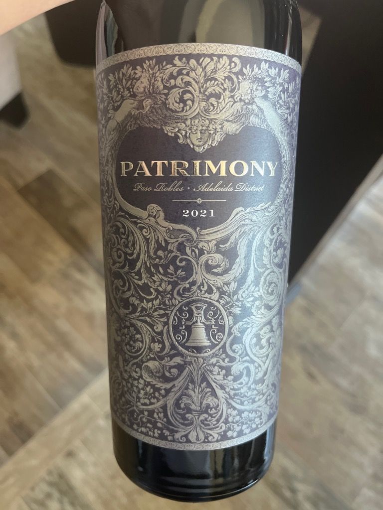 2021 Patrimony Estate Merlot, USA, California, Central Coast, Paso ...