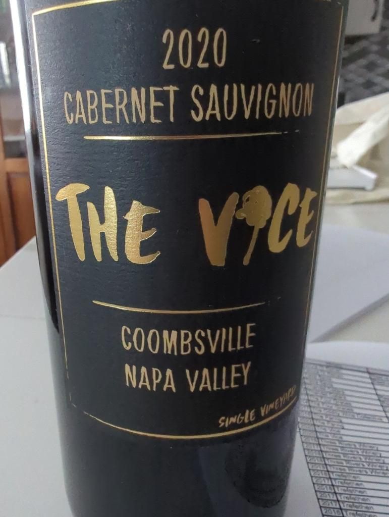 2019 The Vice Cabernet Sauvignon Coombsville, USA, California, Napa ...