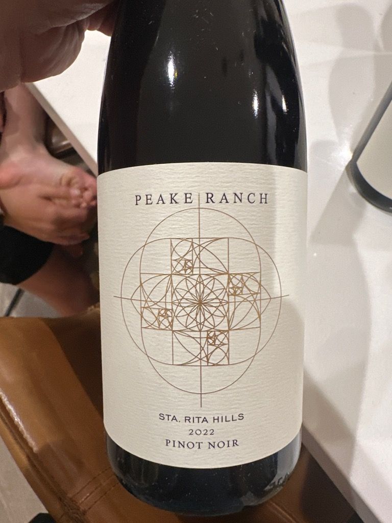 2022 Peake Ranch Pinot Noir Sta. Rita Hills, USA, California, Central ...