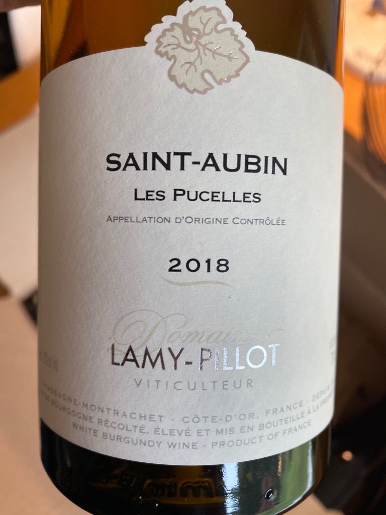2021 Domaine Lamy-Pillot Saint-Aubin Les Pucelles Blanc, France ...
