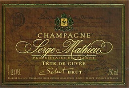 NV Serge Mathieu Champagne Tête de Cuvée Brut Select, France, Champagne - CellarTracker