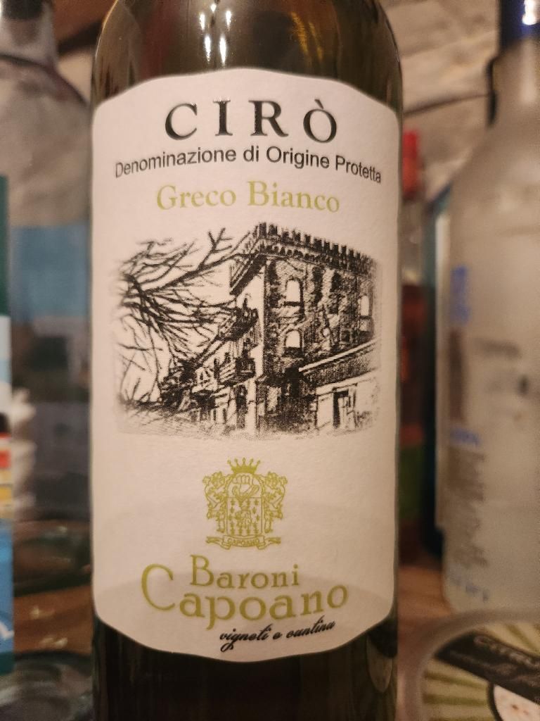 2021 Tenuta dei Baroni Capoano Cirò Bianco, Italy, Calabria, Cirò ...