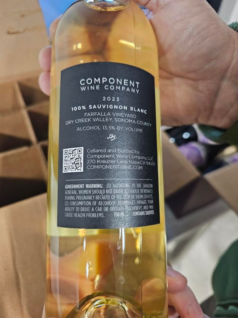 2023 Component Wine Company Sauvignon Blanc Farfalla Vineyard, USA ...