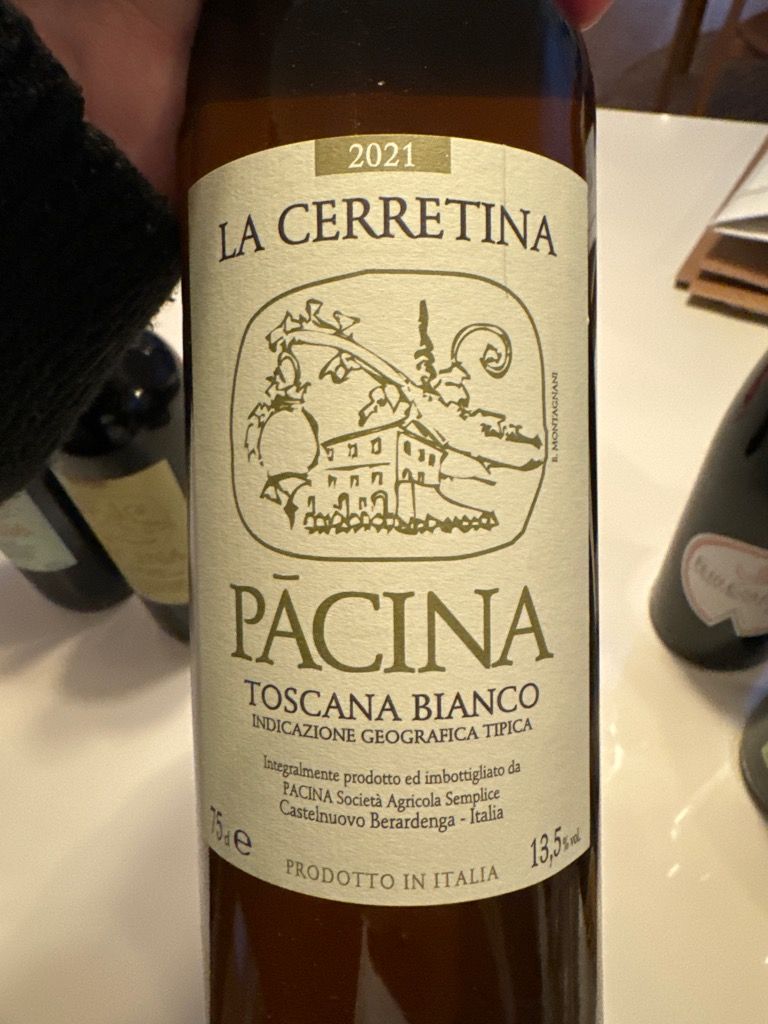 2022 Pacina La Cerretina Bianco Toscana IGT, Italy, Tuscany, Toscana ...