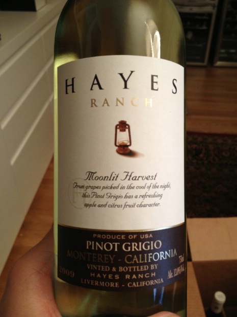 2009 Hayes Ranch Pinot Grigio, USA, California - CellarTracker
