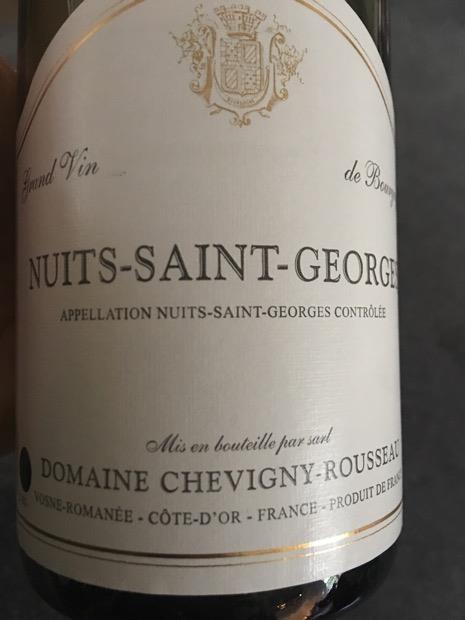 2019 Domaine Chevigny-Rousseau Nuits St. Georges, France, Burgundy ...