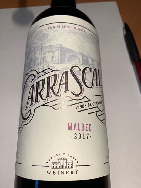 2018 Bodega Weinert Malbec Carrascal, Argentina, Mendoza - CellarTracker