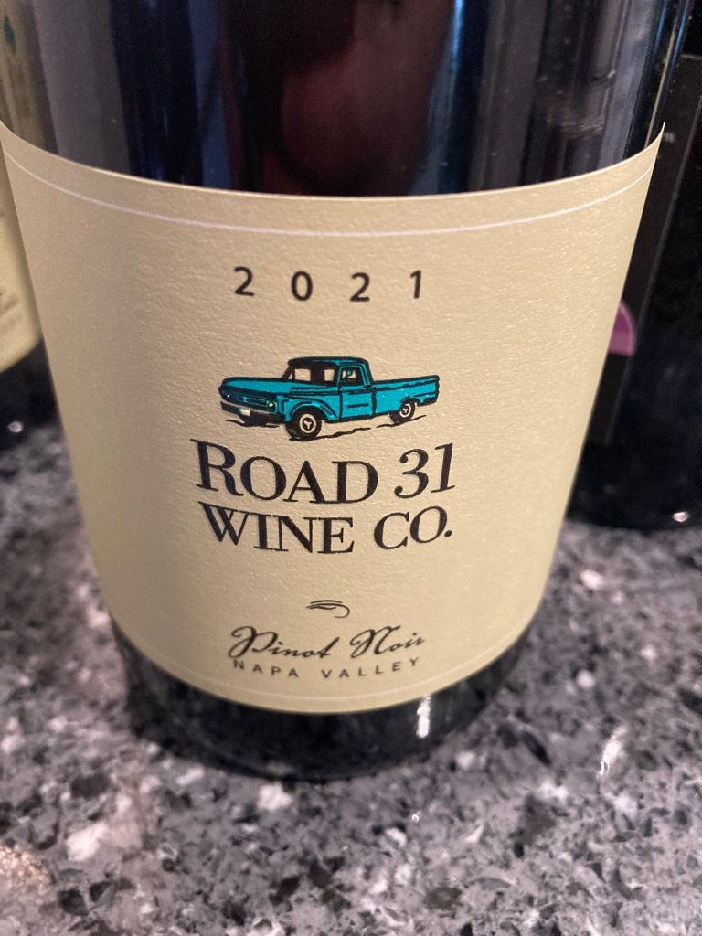 2021 Road 31 Wine Co. Pinot Noir, USA, California, Napa Valley ...