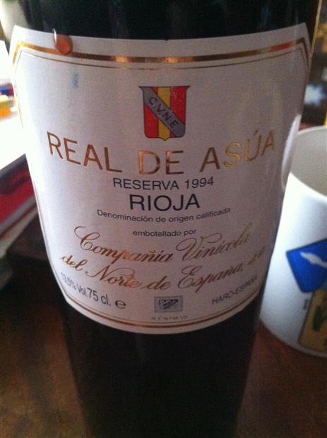 1999 C.V.N.E. (Compañía Vinícola del Norte de España) Rioja Real de Asúa Reserva, Spain, La ...