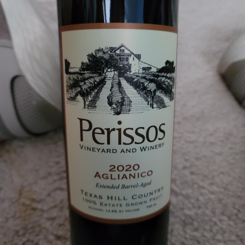 2020 Perissos Vineyard and Winery Aglianico, USA, Texas, Texas Hill ...