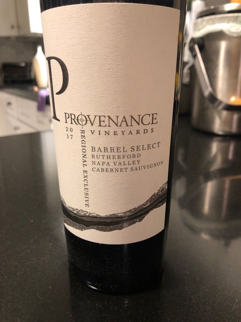 2018 Provenance Vineyards Cabernet Sauvignon Barrel Select Regional ...