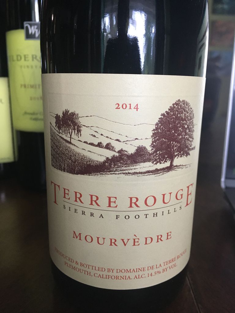 2014 Domaine de la Terre Rouge Mourvèdre, USA, California, Sierra ...