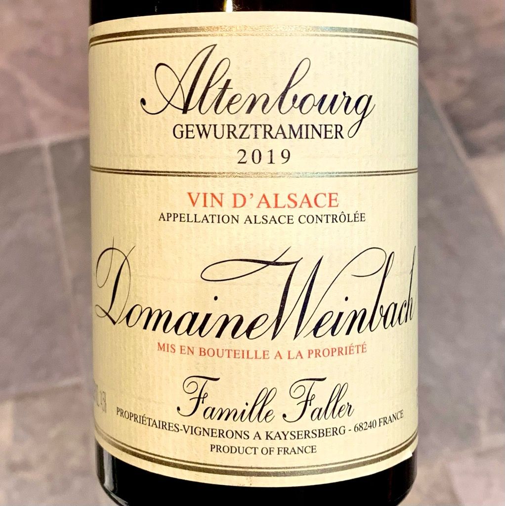 2019 Domaine Weinbach Gewurztraminer Altenbourg, France, Alsace ...