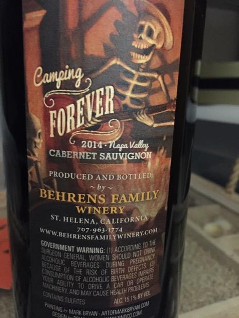 2014 Behrens Family Winery Camping Forever, USA, California, Napa ...