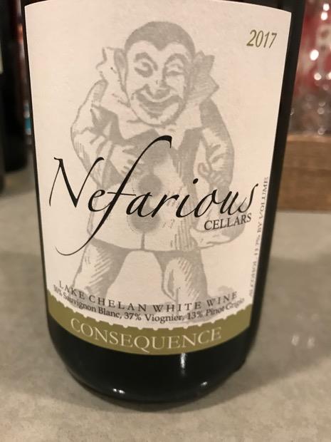 2018 Nefarious Cellars Viognier Estate Defiance Vineyard, USA ...