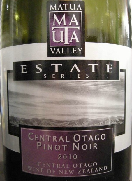 2010 Matua Pinot Noir Estate Series, New Zealand, South Island ...