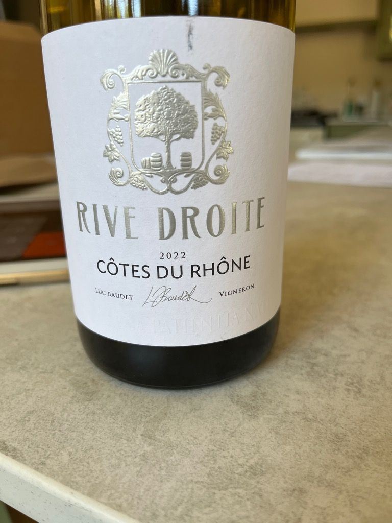 2023 Luc Baudet Côtes du Rhône Rive Droite Blanc, France, Rhône ...