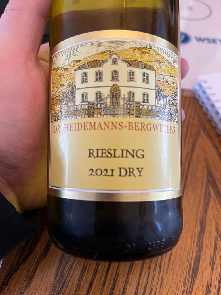 2021 Dr. Heidemanns-Bergweiler Dry Riesling, Germany, Mosel Saar Ruwer ...