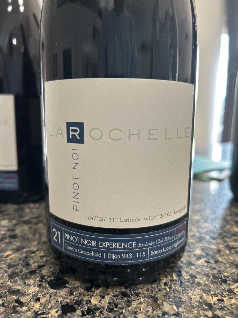 2021 La Rochelle Pinot Noir Tondré Grapefield, USA, California, Central ...