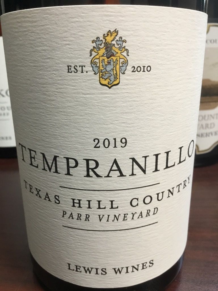 2021 Lewis Wines Tempranillo Parr Vineyard, USA, Texas - CellarTracker