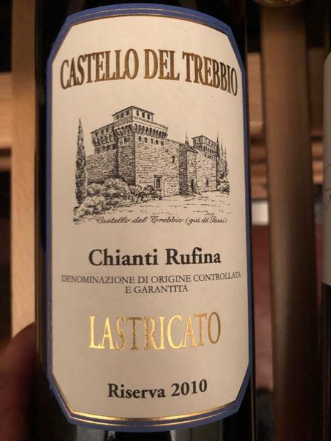 2010 Castello del Trebbio Chianti Rùfina Riserva Lastricato, Italy ...