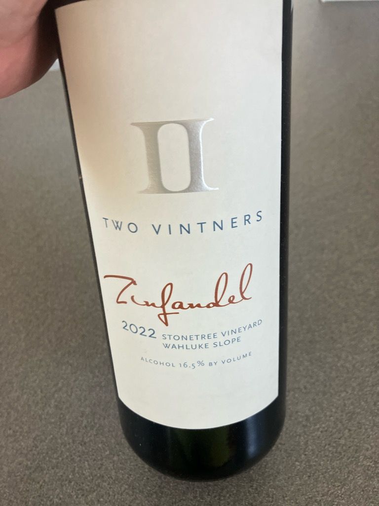 2022 Two Vintners Zinfandel Stonetree Vineyard, USA, Washington, Columbia Valley, Wahluke Slope ...