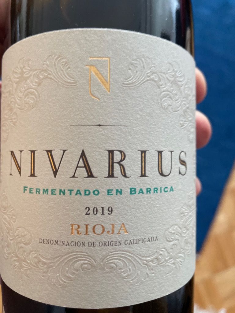 2019 Nivarius Tempranillo Blanco Rioja, Spain, La Rioja, La Rioja Alta ...