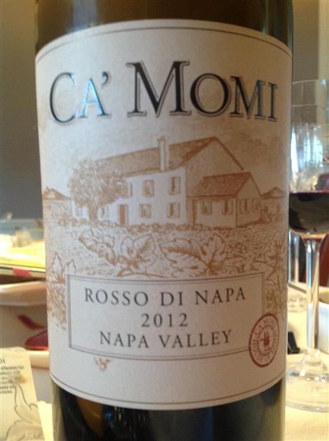 2012 Ca' Momi Rosso Di Napa, USA, California, Napa Valley - CellarTracker