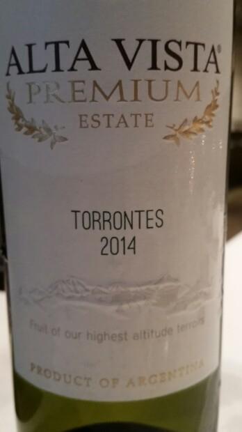 2014 Alta Vista Torrontés Premium Estate, Argentina, Valles Calchaquíes ...