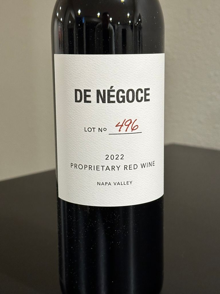 2022 de Négoce OG N.496 Proprietary Red, USA, California, Napa Valley ...
