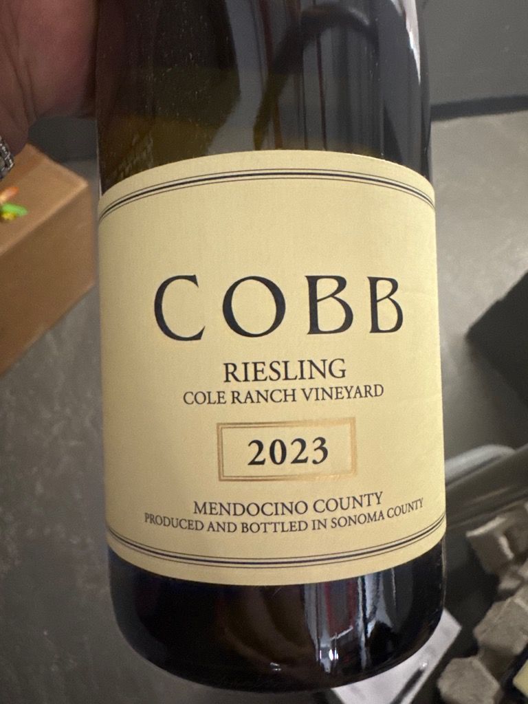 2023 Cobb Riesling Cole Ranch Vineyard, USA, California, North Coast ...