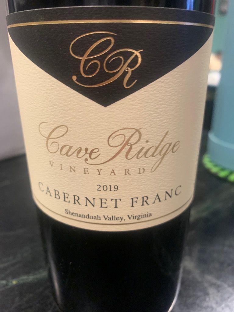 2019 Cave Ridge Vineyard Cabernet Franc, USA, Virginia, Shenandoah ...