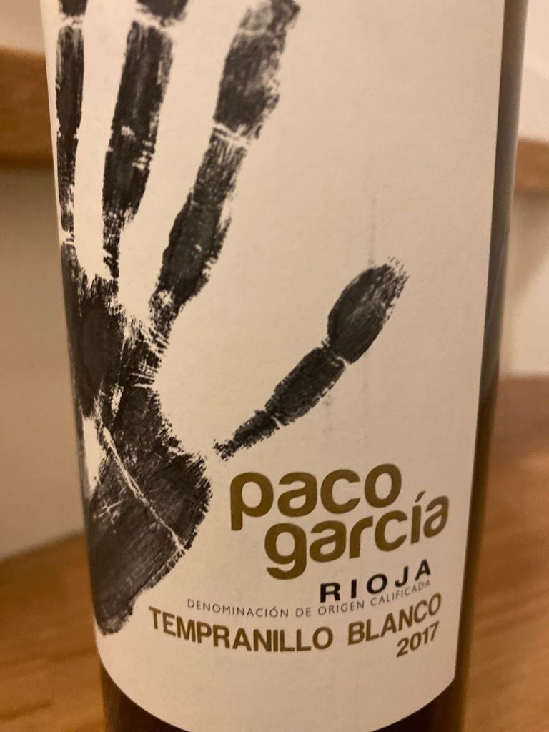 2016 Bodegas Paco García Tempranillo Blanco Rioja, Spain, La Rioja ...