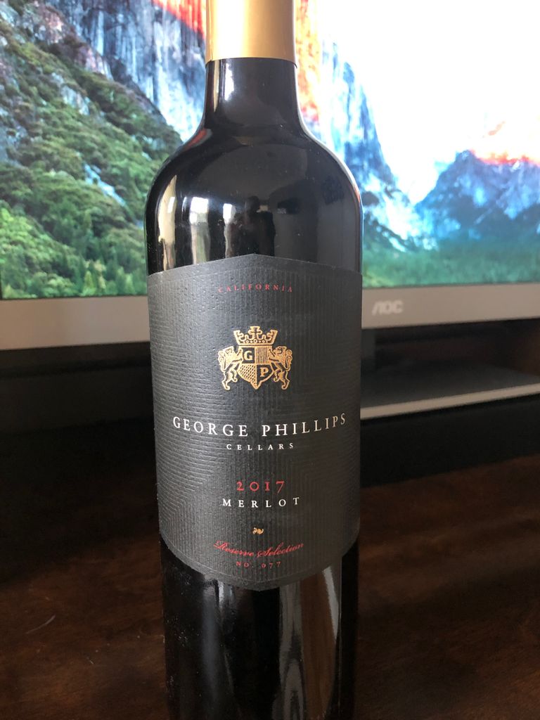 2017 George Phillips Cellars Merlot, USA, California, Central Coast ...