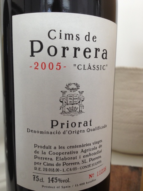 2005 Cims de Porrera Priorat Classic, Spain, Catalunya, Priorat ...