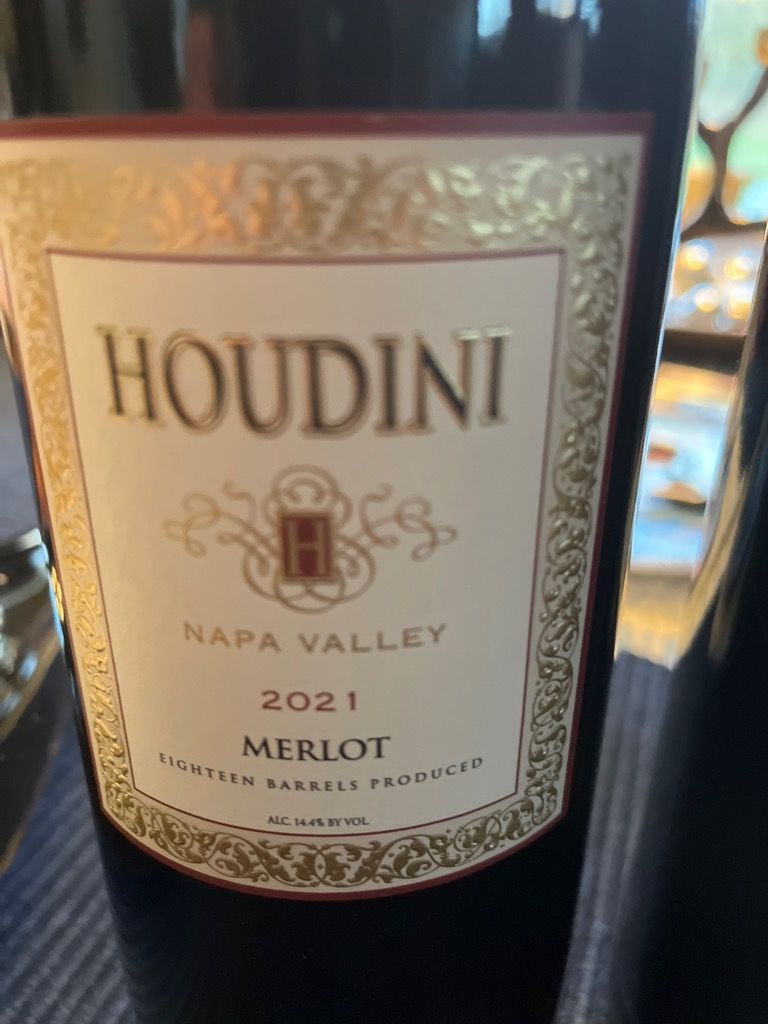 2022 Houdini Cabernet Sauvignon, USA, California, Napa Valley, St. Helena - CellarTracker