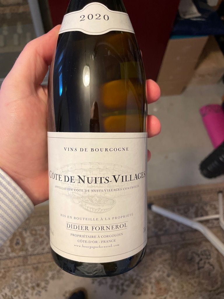 2023 Domaine Didier Fornerol Côte de Nuits Villages Blanc, France ...