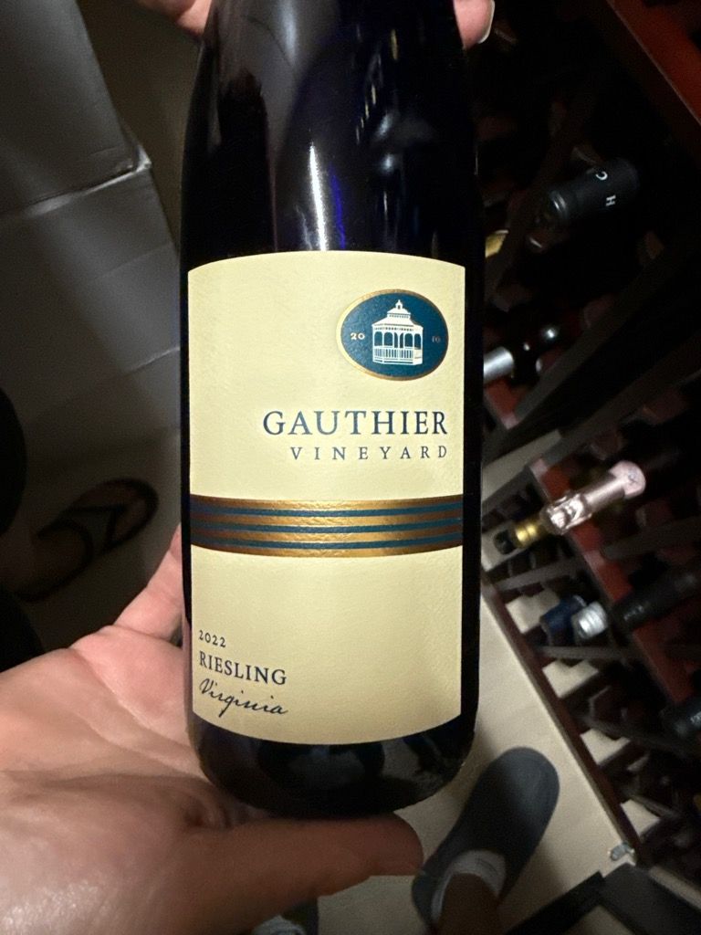 2023 Gauthier Vineyard Riesling, USA, Virginia - CellarTracker