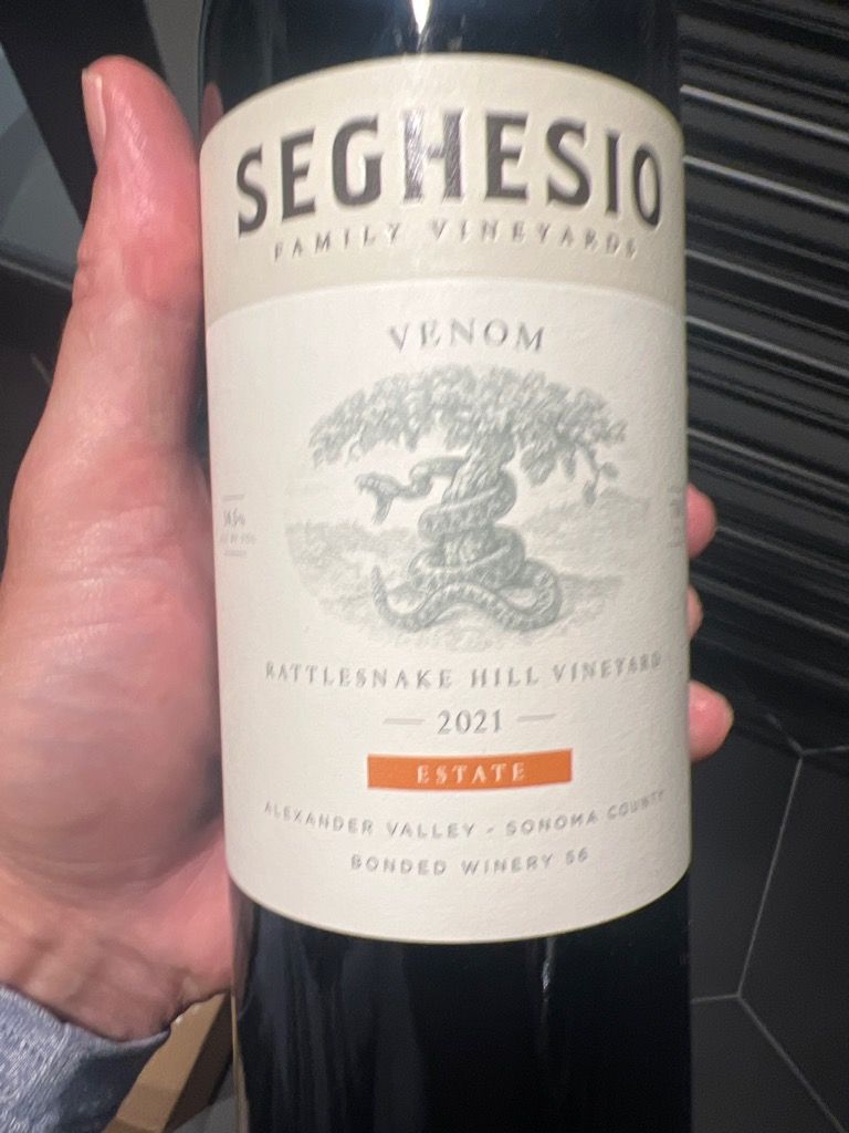 2021 Seghesio Family Vineyards Sangiovese Venom Rattlesnake Hill, USA ...