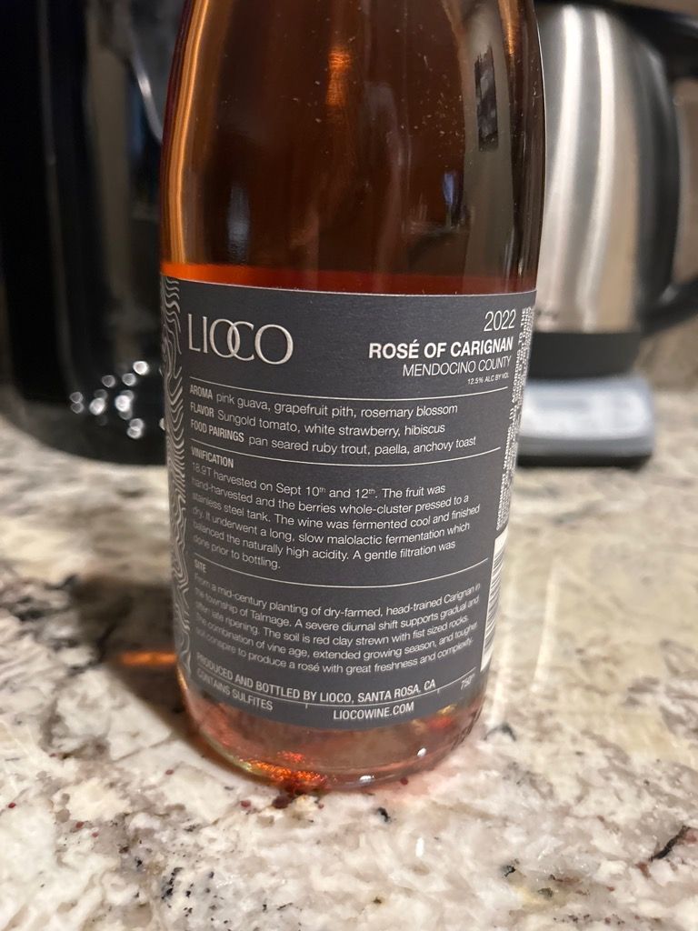 2022 Lioco Rosé of Carignane, USA, California, North Coast, Mendocino ...