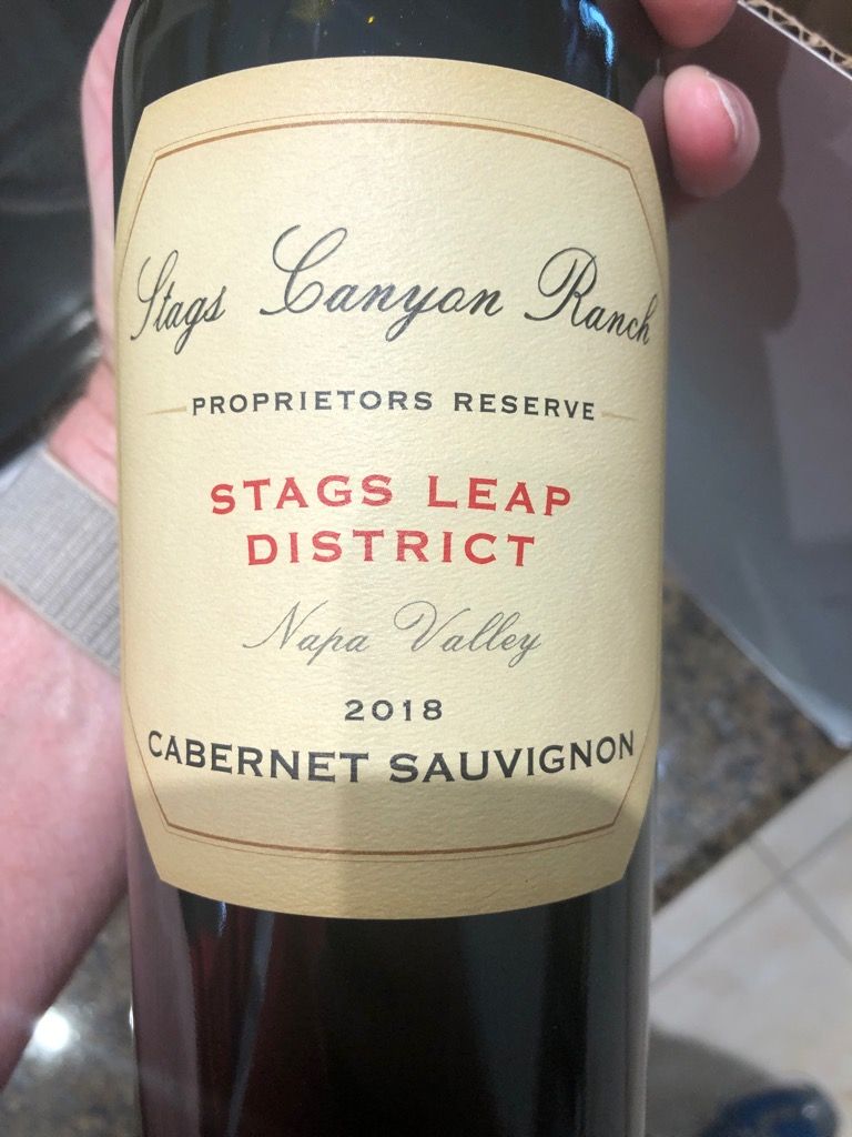 2018 Stags Canyon Ranch Cabernet Sauvignon Proprietors Reserve, USA ...