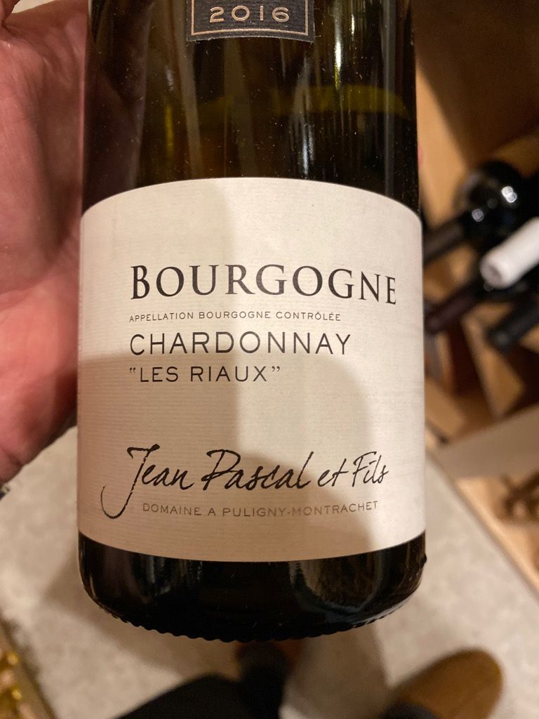 2019 Domaine Jean Pascal et Fils Bourgogne Blanc Les Riaux, France ...